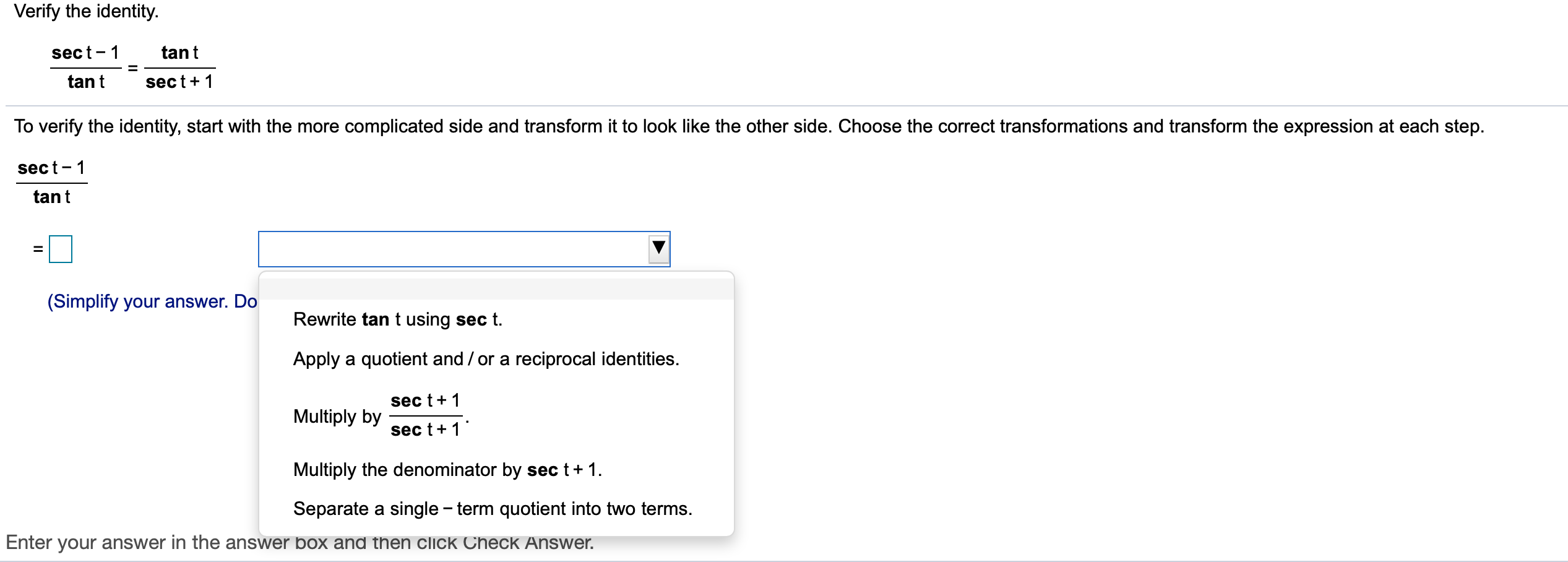 Solved Verify the identity. CSCX - Secx cotx-1 cotx + 1 CSCX | Chegg.com Solved Verify the identity. CSCX - Secx cotx-1 cotx + 1 CSCX | Chegg.com