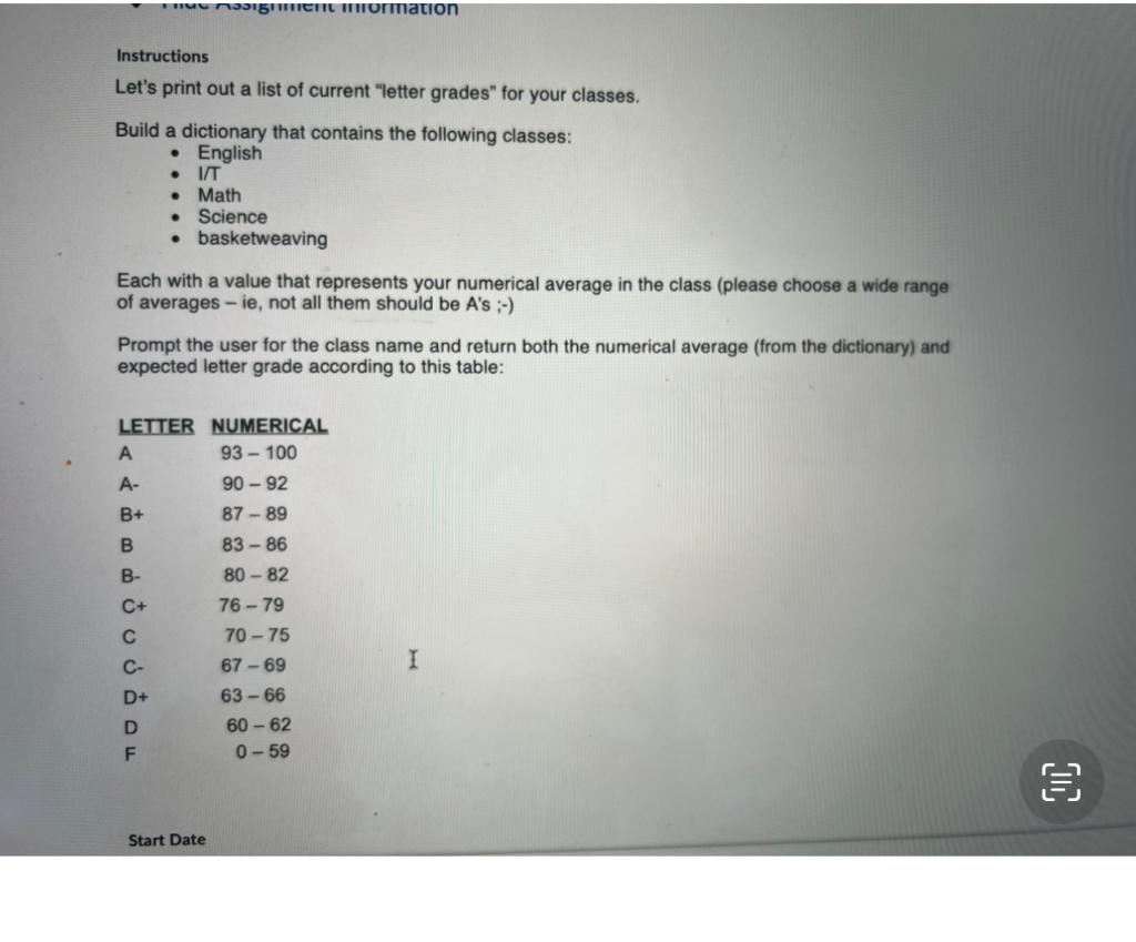 Solved menim normation Instructions Let's print out a list | Chegg.com