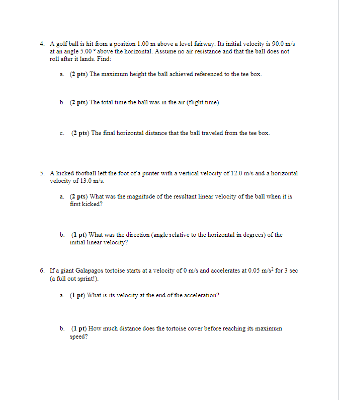 Solved Homework #2: Linear Kinematics Objective: In this | Chegg.com