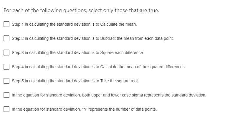 Solved For each of the following questions, select only | Chegg.com