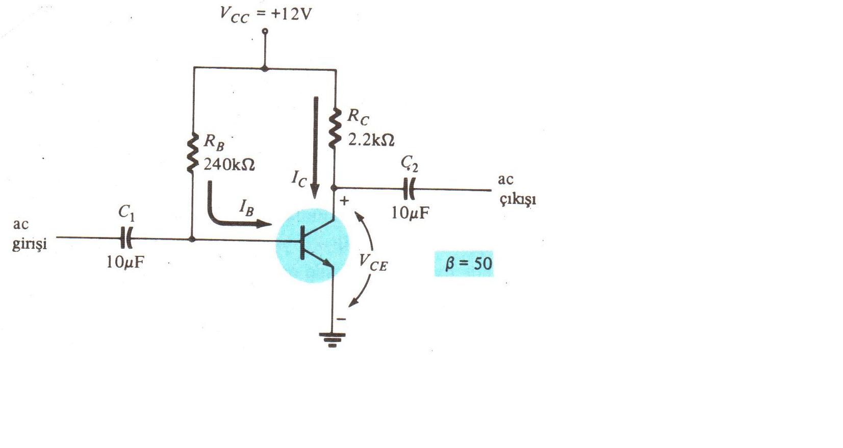 Solved Calculate the IC, IB, IE, and VCE values in the | Chegg.com