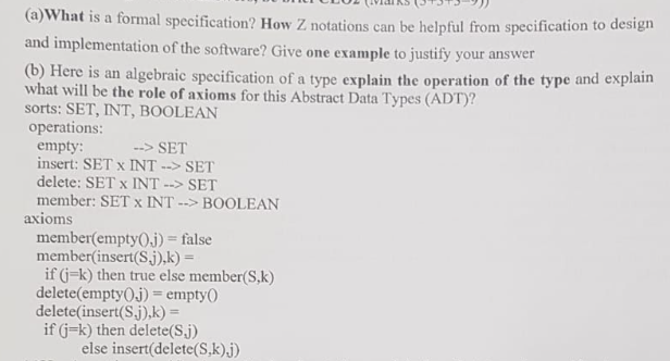 Solved ******************** FORMAL METHODS | Chegg.com