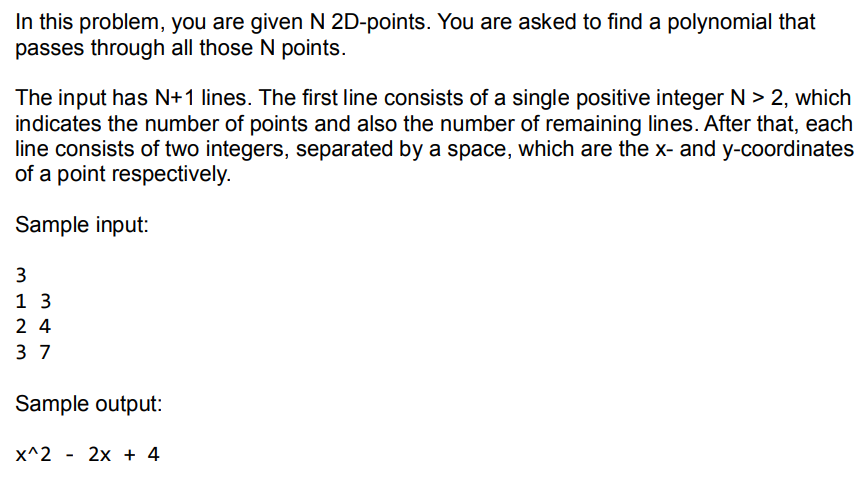 Solved In this problem, you are given N 2D-points. You are | Chegg.com