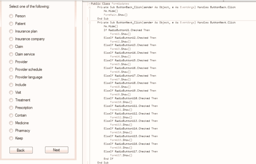 Solved 1. Create the following forms for Healthcare | Chegg.com