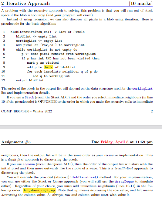 Solved Submit your MyBlobs.java file to Brightspace. This | Chegg.com