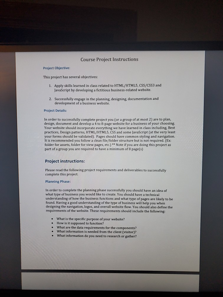 Course Project Instructions Project Objective: This | Chegg.com