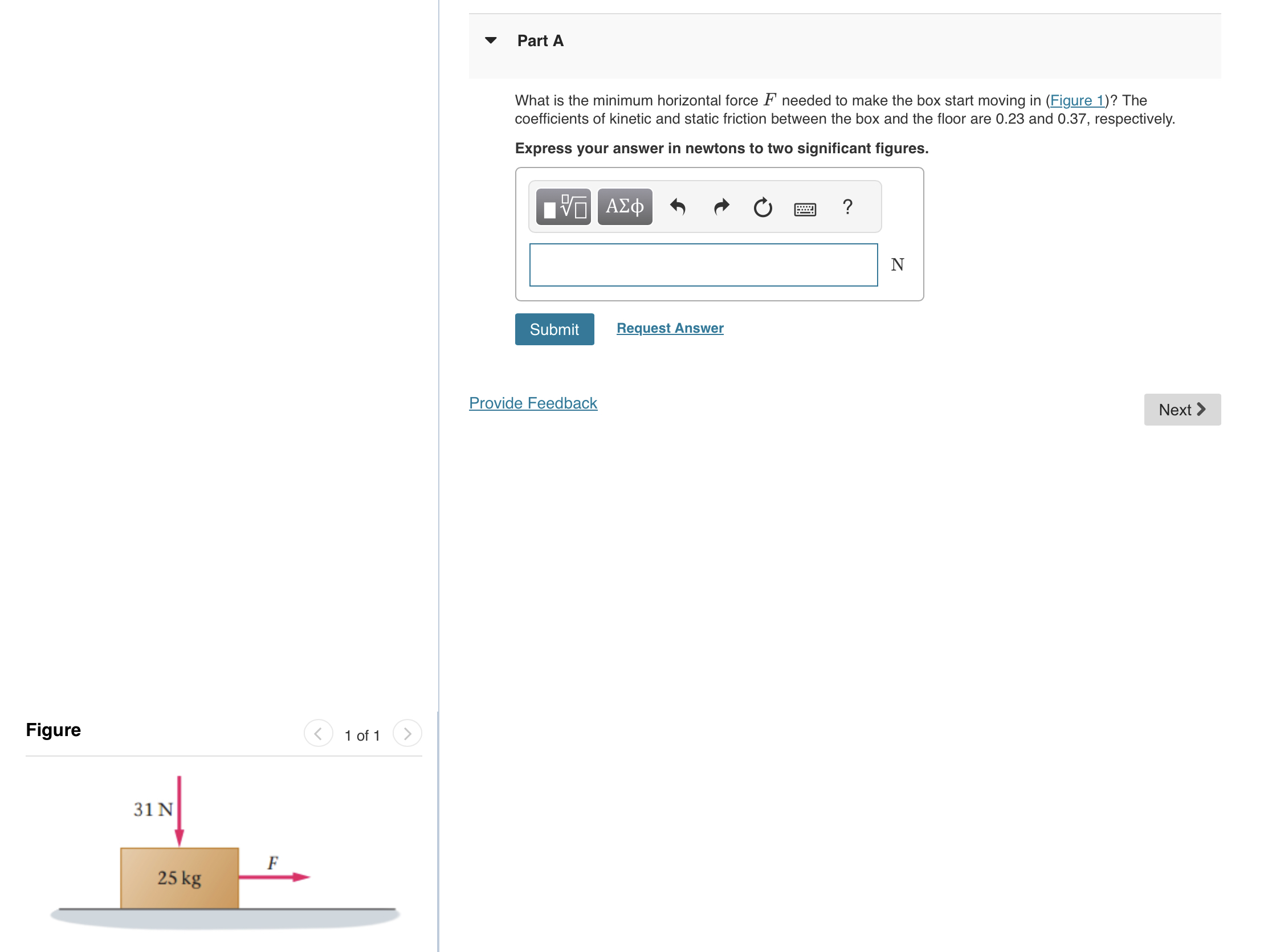 Solved What is the minimum horizontal force F needed to make | Chegg.com