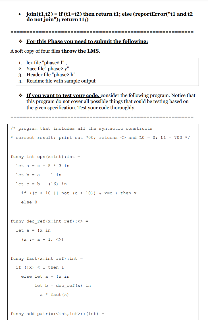 Solved Funny language For this Phase, you will reuse the | Chegg.com