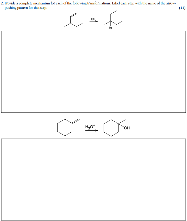 Solved Provide a complete mechanism for each of the | Chegg.com