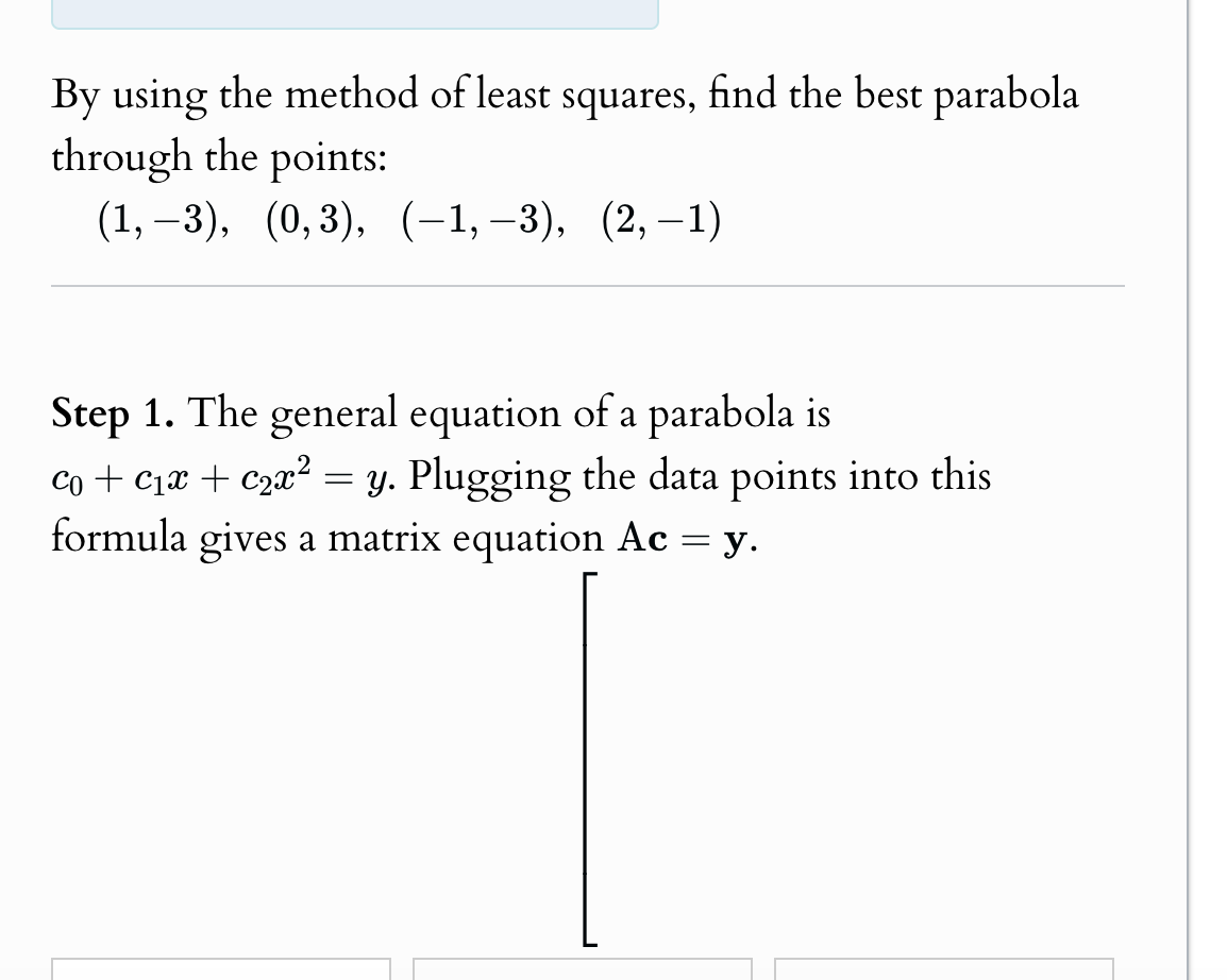 Solved By using the method of least squares, find the best | Chegg.com