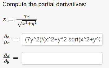 Solved Compute the partial derivatives: | Chegg.com