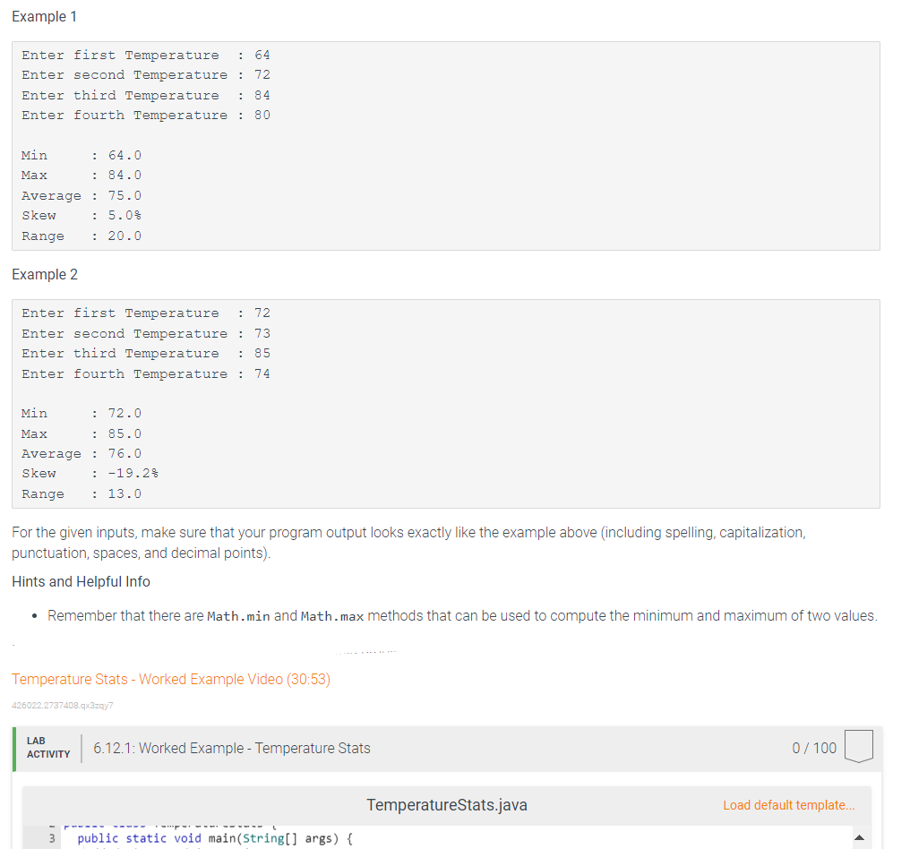 Solved 6.12 Worked txample - 1 emperature Stats Required | Chegg.com