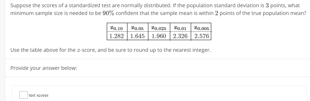 Solved Suppose the scores of a standardized test are | Chegg.com