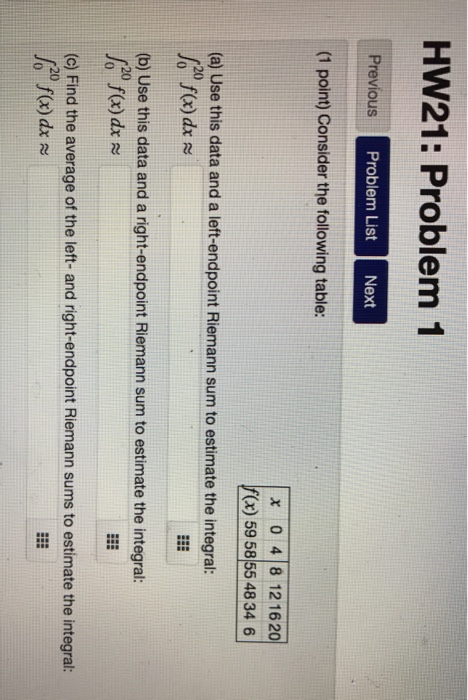 Solved Consider the following table: (a) Use this data and | Chegg.com