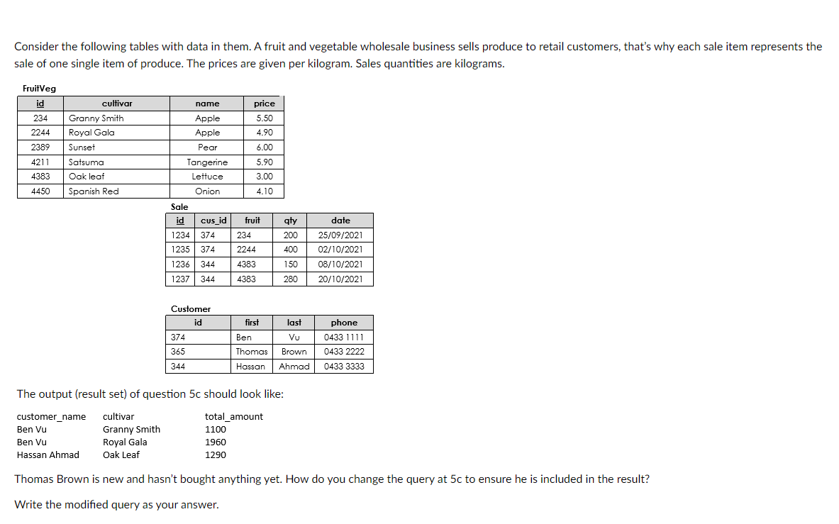 Solved Question 10 2 pts Consider the following tables with | Chegg.com