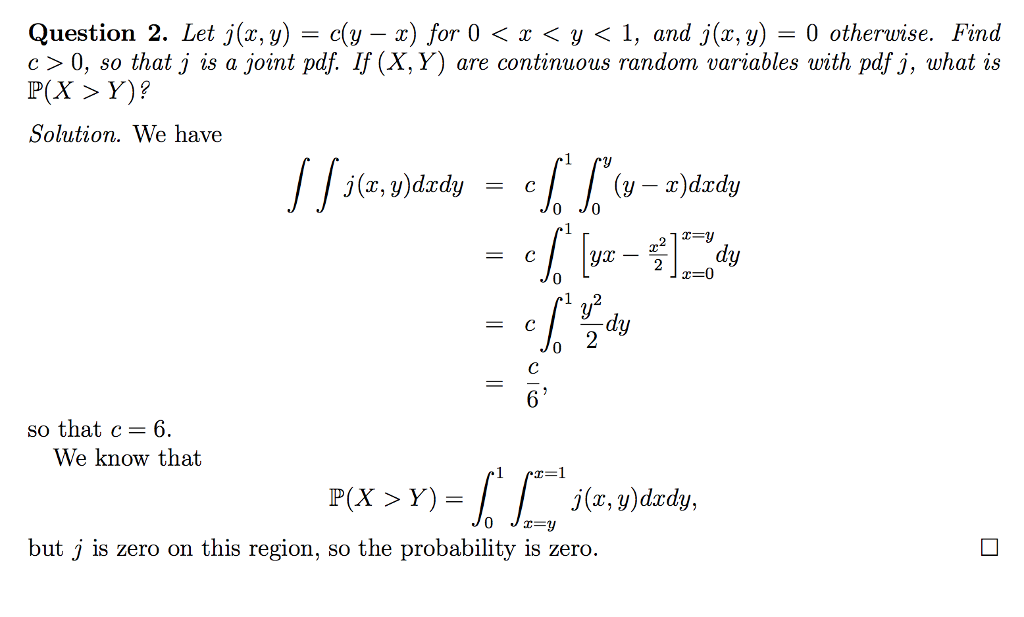 Solved Question 2. Let j(x,y) = dy-x) for 0