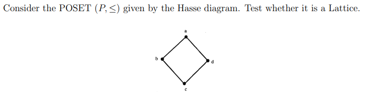 Solved Consider the POSET (P,≤) given by the Hasse diagram. | Chegg.com