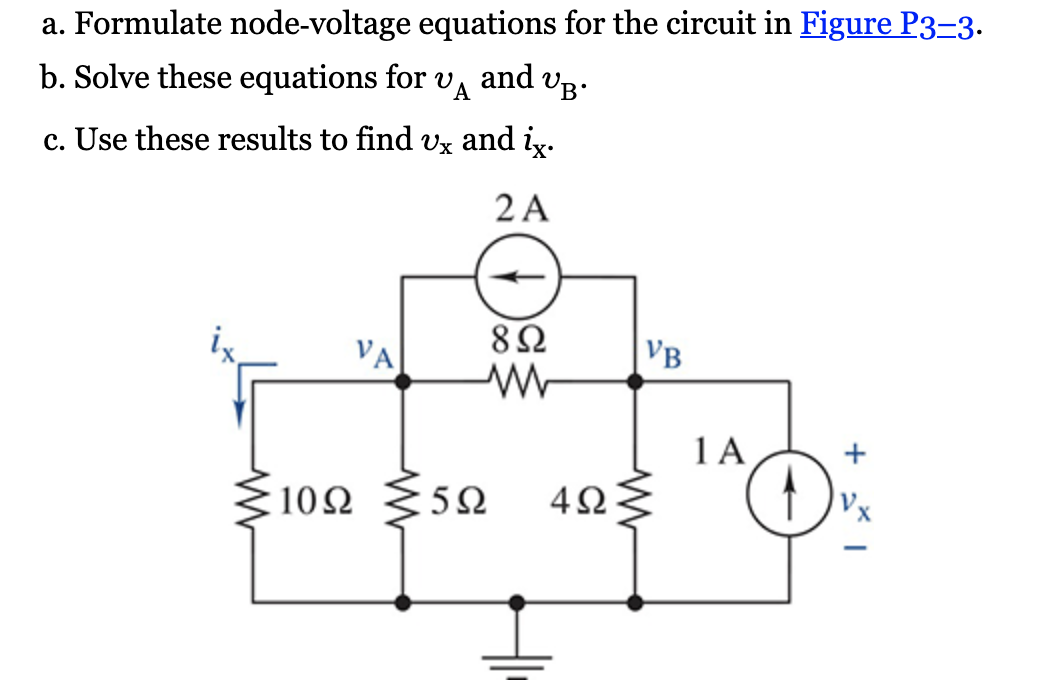 Solved a. Formulate node-voltage equations for the circuit | Chegg.com