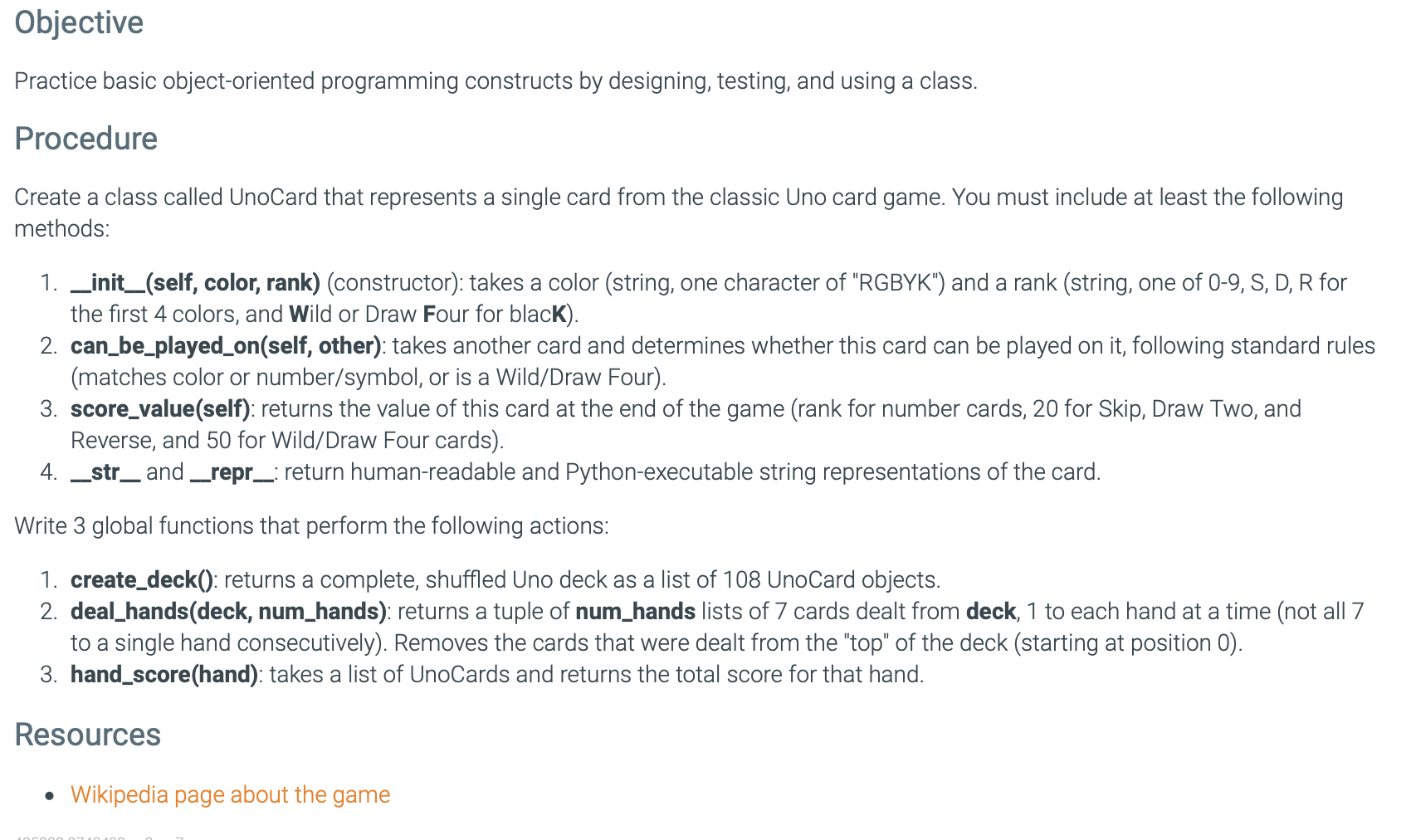Solved Practice basic object-oriented programming constructs | Chegg.com
