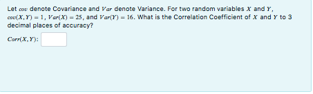 Solved Let ∞ov denote Covariance and Var denote Variance. | Chegg.com