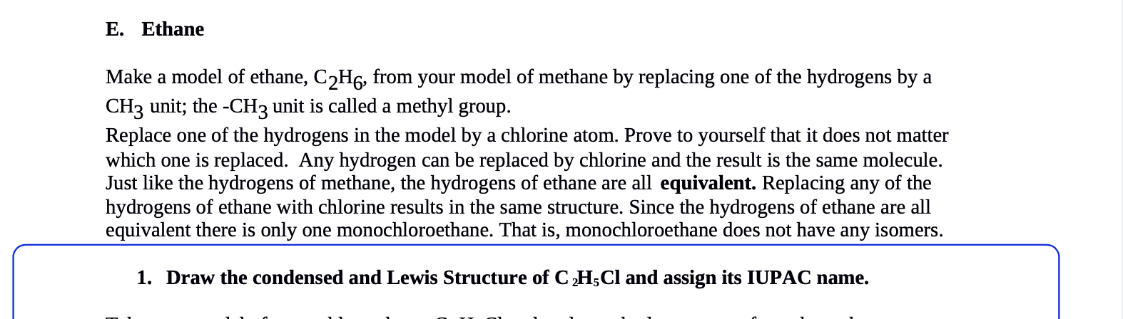 Solved Draw the condensed and Lewis Structure of C2H5Cl and | Chegg.com
