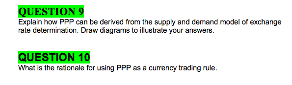 Solved OUESTION 9 Explain how PPP can be derived from the | Chegg.com