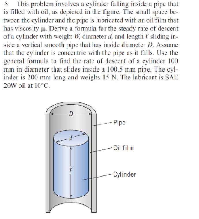 Solved 5. This problem involves a cylinder falling inside a | Chegg.com