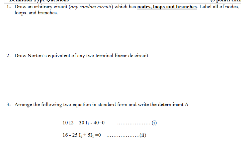 Solved 1- Draw an arbitrary circuit (any random circuit) | Chegg.com