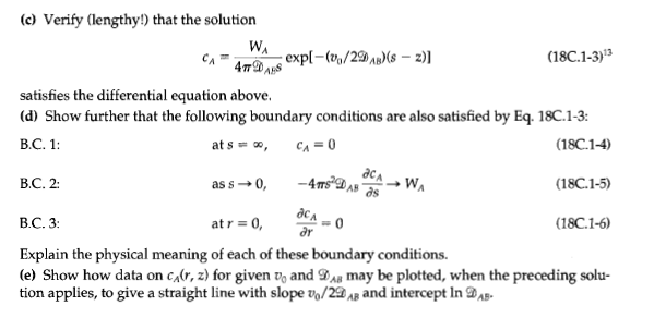 Solved 18C.1. Diffusion from a point source in a moving | Chegg.com