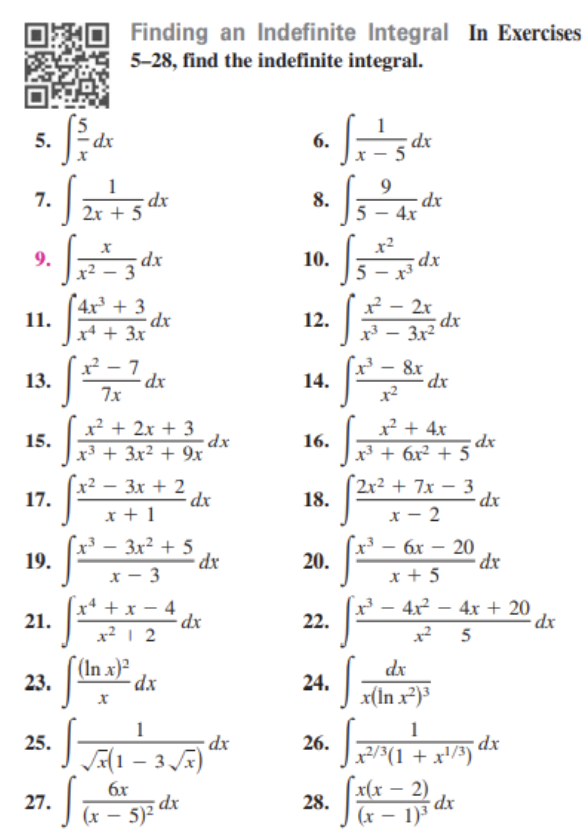 Solved Finding an Indefinite Integral In Exercises 5–28, | Chegg.com