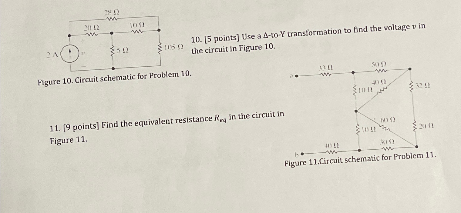 Solved [ 5 ﻿points] ﻿Use a Δ-to-Y transformation to find the | Chegg.com