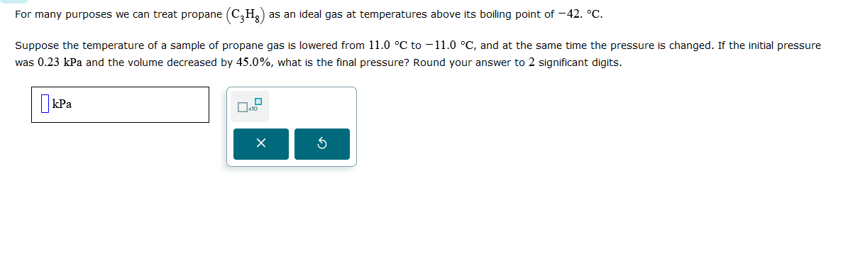 Solved For many purposes we ﻿can treat propane (C3H8) as an | Chegg.com