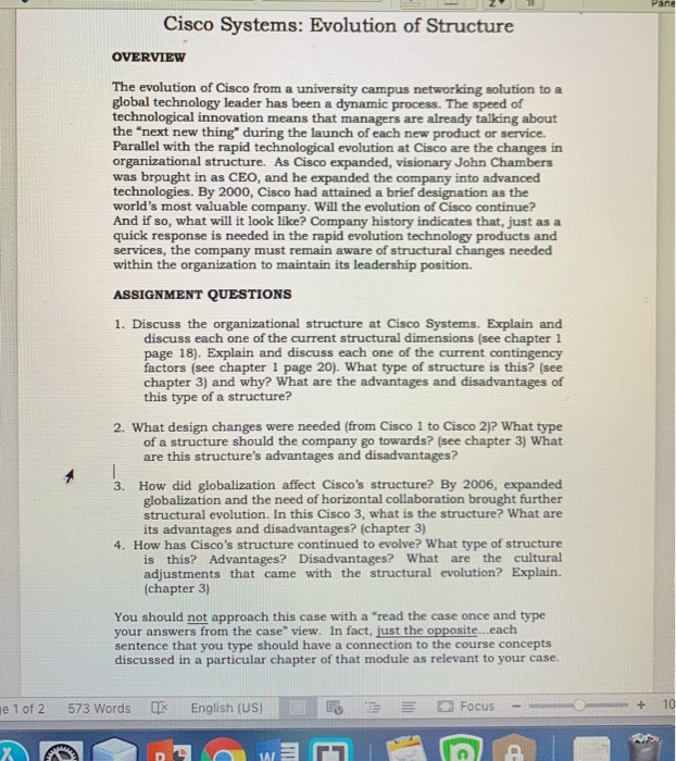 Cisco Systems: Evolution of Structure OVERVIEW The | Chegg.com