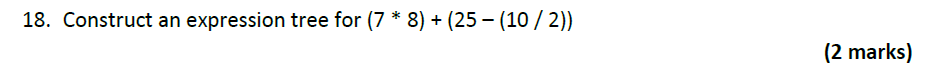 Solved 18. Construct an expression tree for | Chegg.com