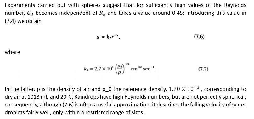 Solved Experiments carried out with spheres suggest that for | Chegg.com