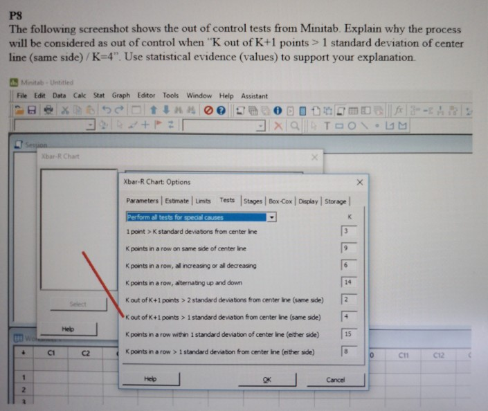 P8 The following screenshot shows the out of control | Chegg.com