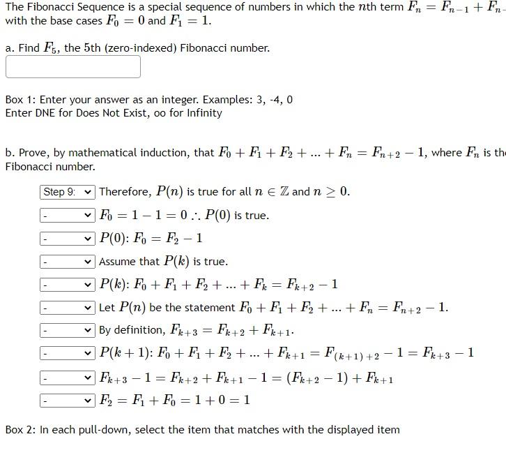 Solved The Fibonacci Sequence is a special sequence of | Chegg.com