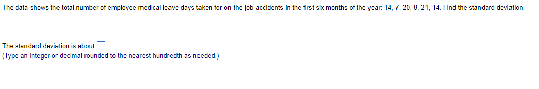 Solved The data shows the total number of employee medical | Chegg.com