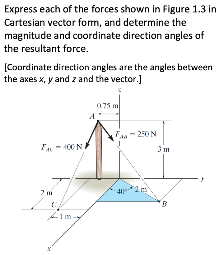 Solved Express each of the forces shown in Figure 1.3 in | Chegg.com
