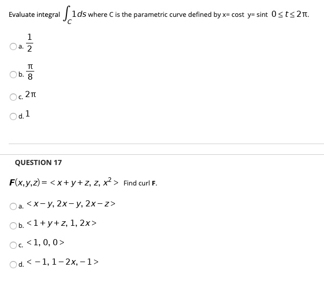 Solved Evaluate integral| 1ds where is the parametric curve | Chegg.com