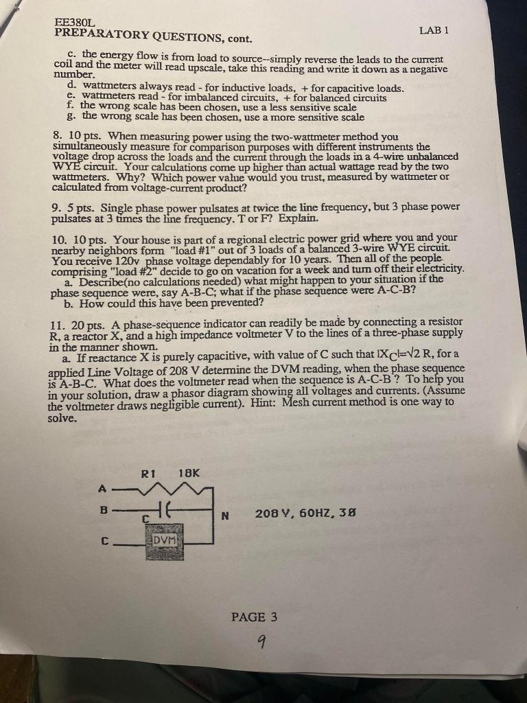 Solved PREPARATORY QUESTIONS, cont. c. the energy flow is | Chegg.com