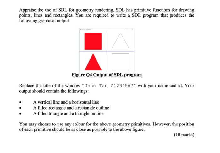 Solved Appraise the use of SDL for geometry rendering. SDL | Chegg.com Solved Appraise the use of SDL for geometry rendering. SDL | Chegg.com