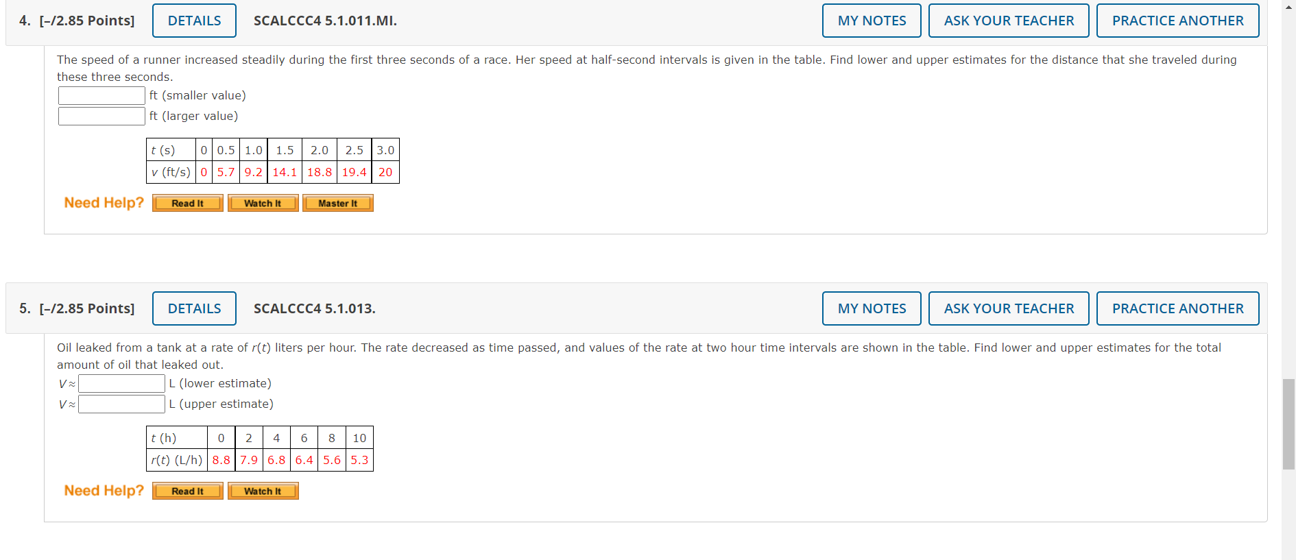 Solved these three seconds. ft (smaller value) ft (larger | Chegg.com
