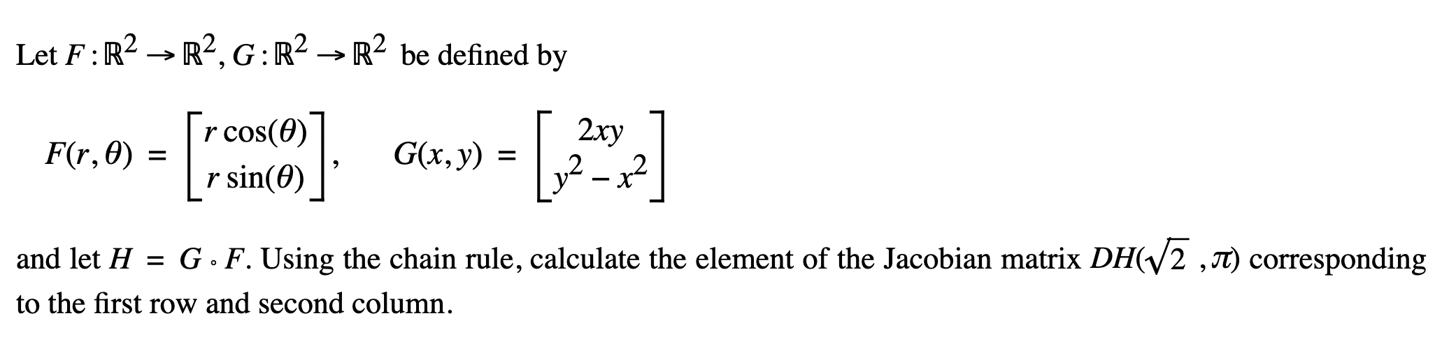 Solved Let F:R2→R2,G:R2→R2 ﻿be defined | Chegg.com