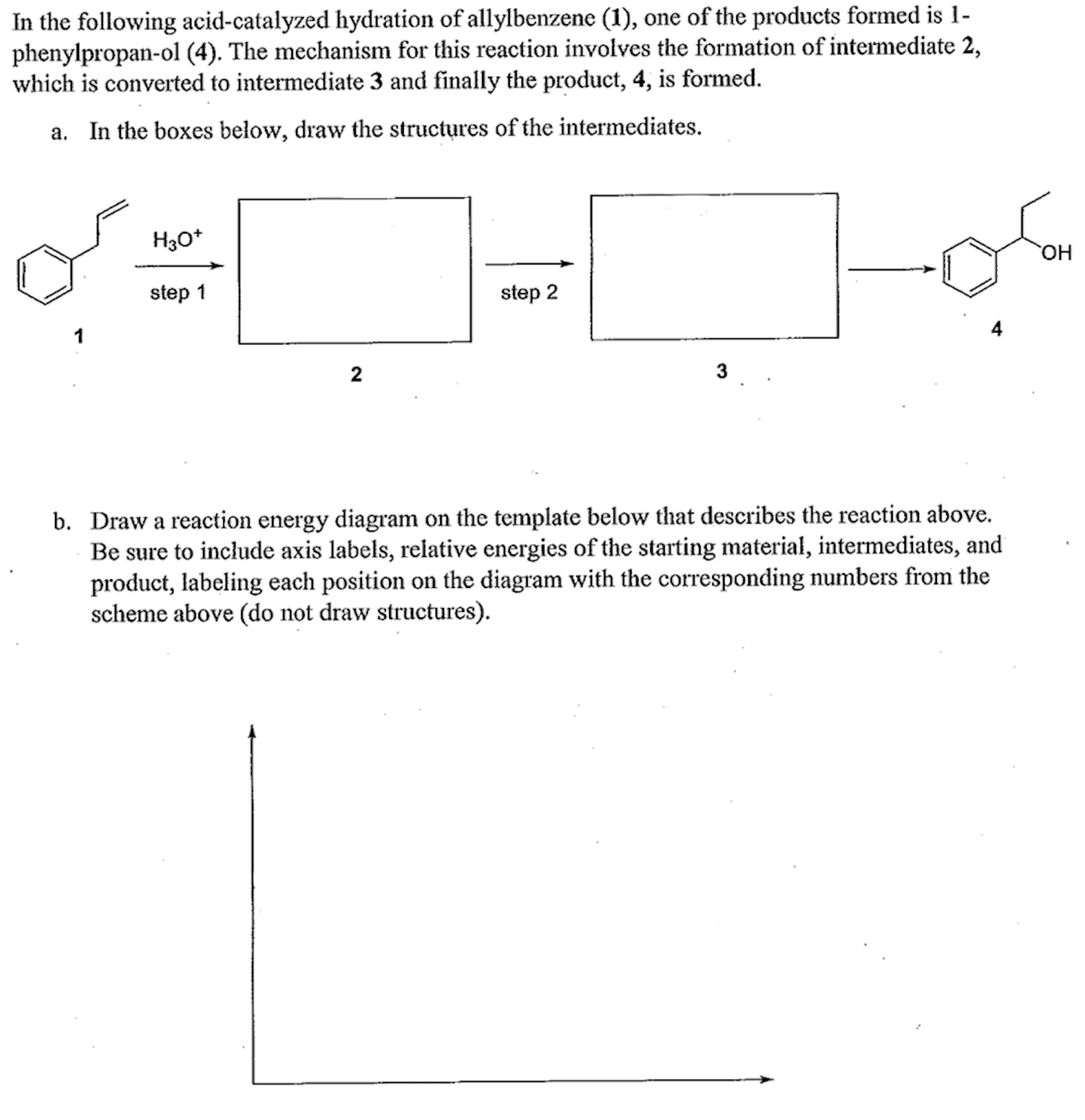 Solved In the following acid-catalyzed hydration of | Chegg.com