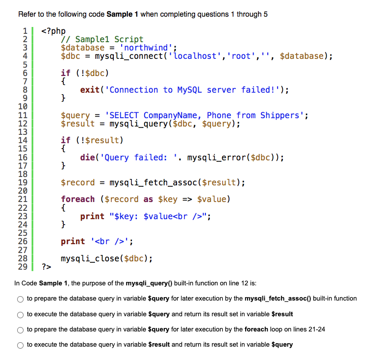 Solved r to the following code Sample 1 when completing | Chegg.com