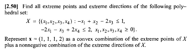 [2.50] Find all extreme points and extreme directions | Chegg.com