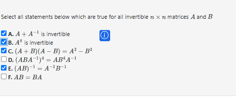 Solved Select all statements below which are true for all | Chegg.com