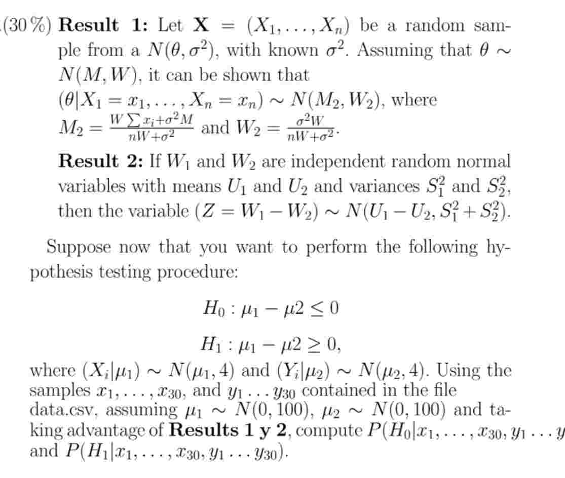 Result 1: Let x=(x1, ...,xn) be ﻿a random sample from | Chegg.com