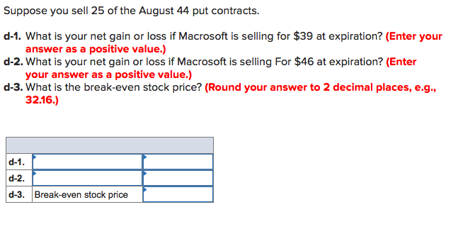Solved Use the option quote information shown here to answer | Chegg.com